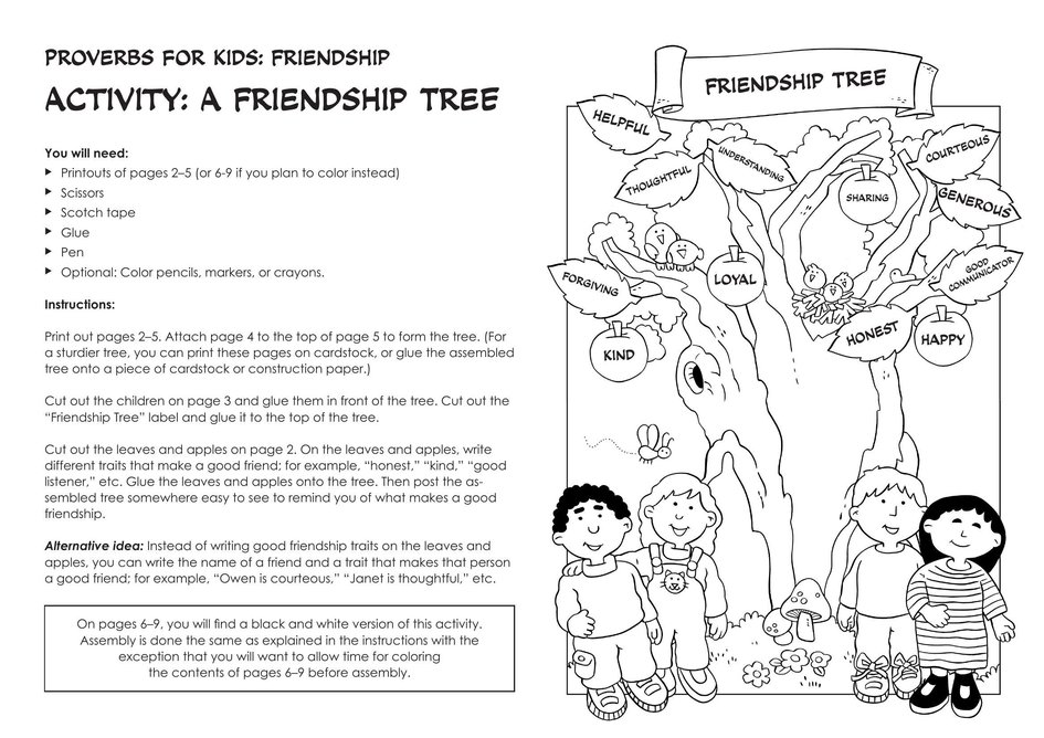 Friendship Words For Kids