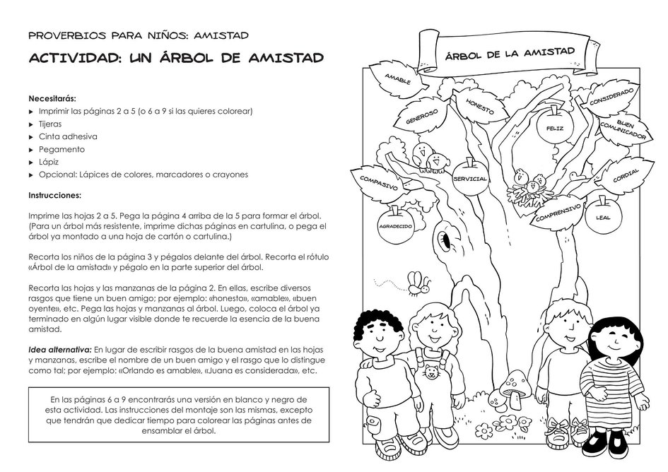 Amistad Para Colorear