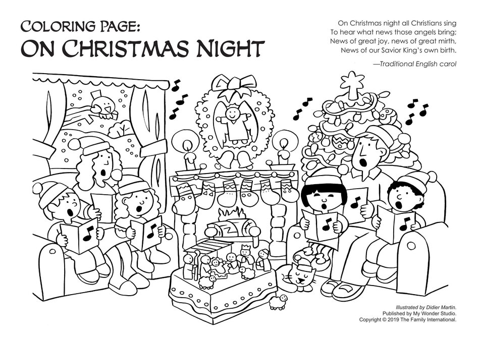 angels singing coloring pages