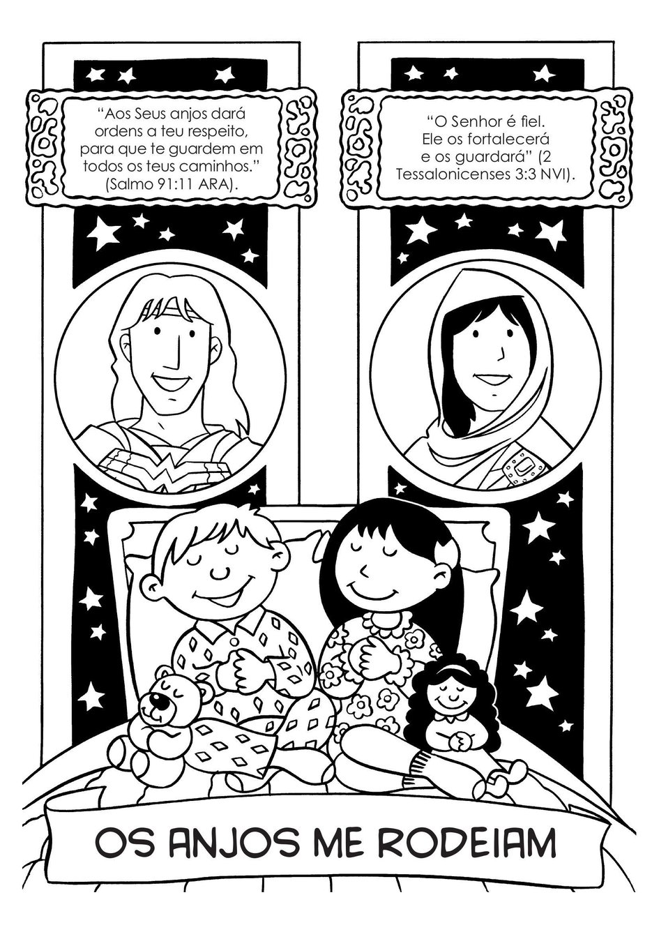 18 Desenhos Santos Anjos Da Guarda Para Imprimir E Colorir Online