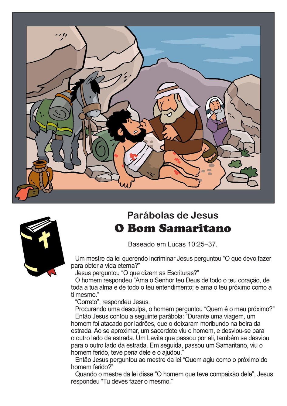 Bom Samaritano Para Colorir Las Parábolas De Jesús Para Niños